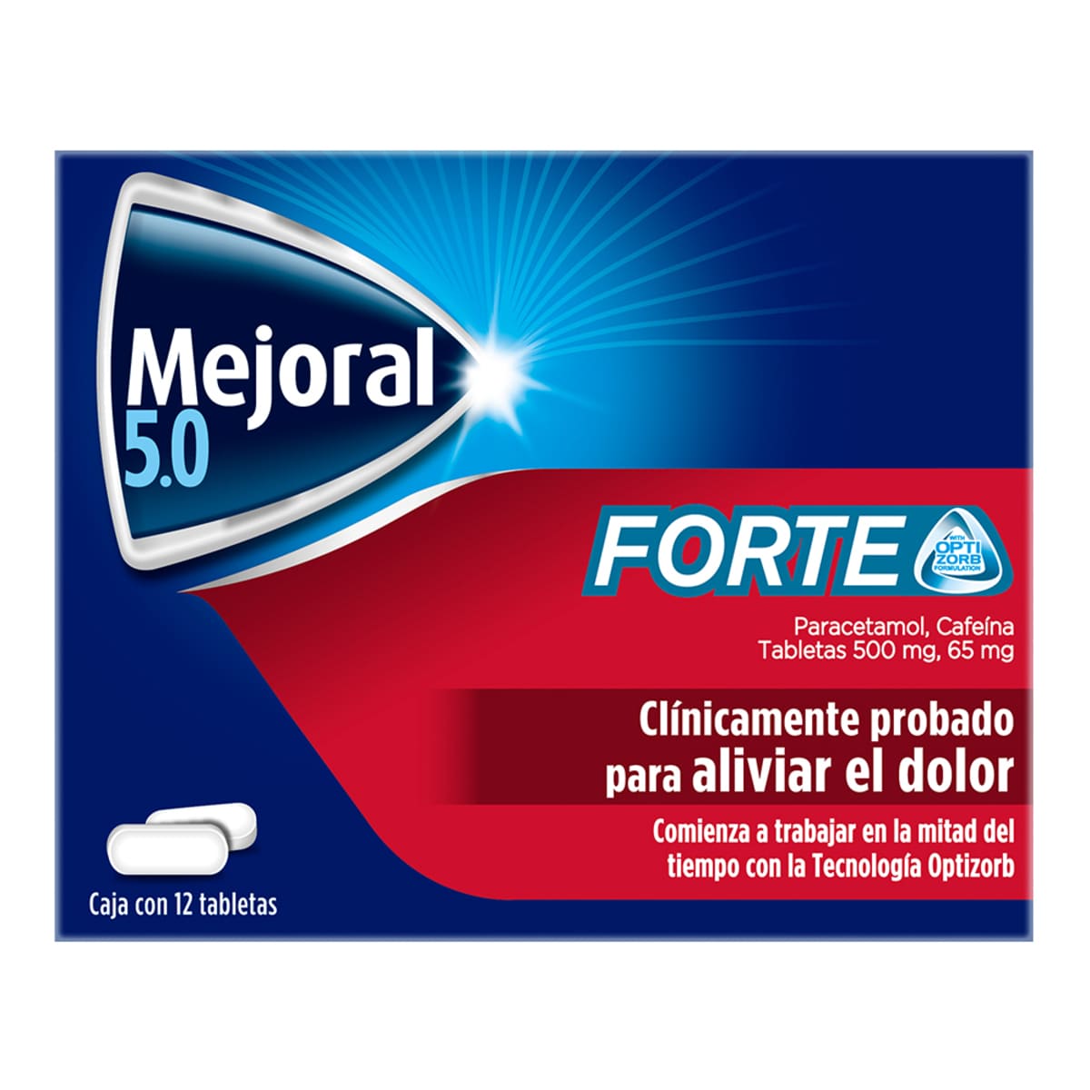 MEJORAL FORT 5.0 500/65MG C12 TABN - Circulo de la Salud Oro