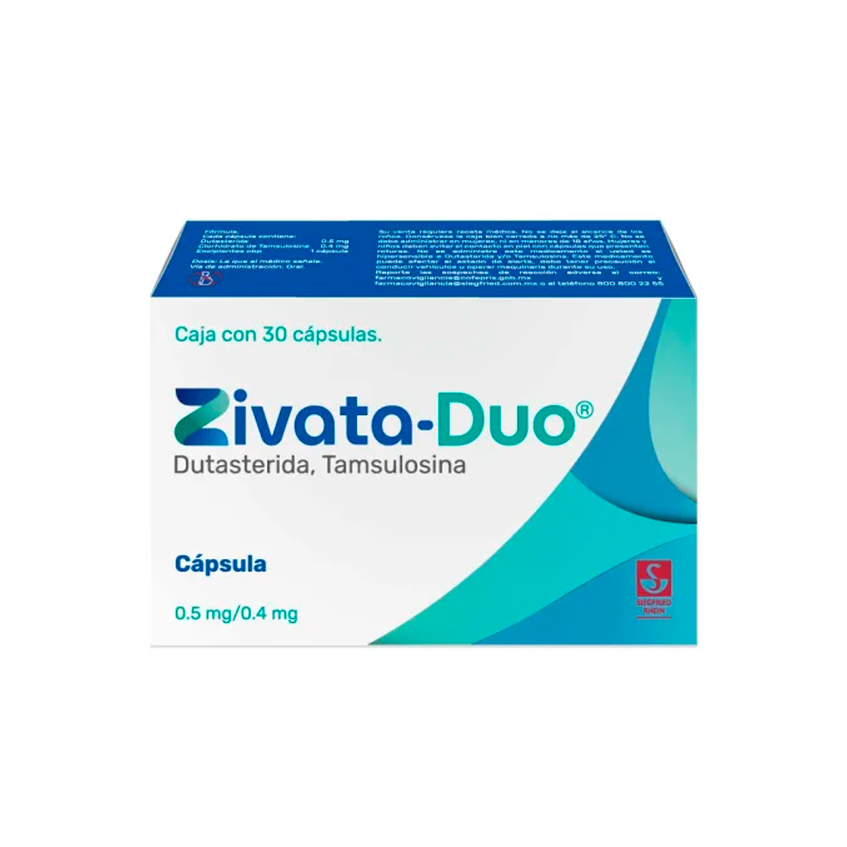 ZIVATA - DUO 0.5/0.4MG 30 CAPS - Circulo de la Salud Oro