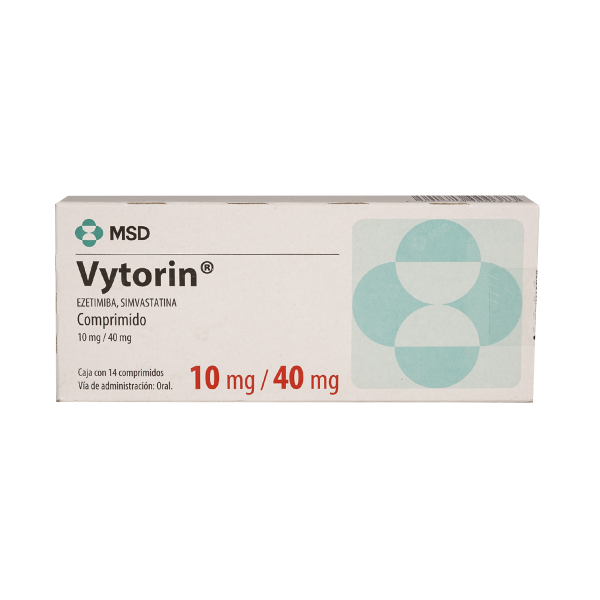 VYTORIN CAJA CON 14 COMPRIMIDOS DE 10/40 MG - Circulo de la Salud Oro
